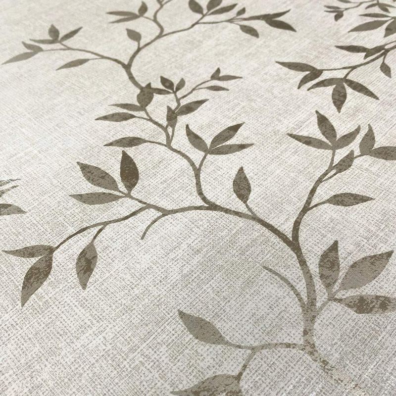 Japandi Leaf Cream Floral Wallpaper 173573 | Darcy James